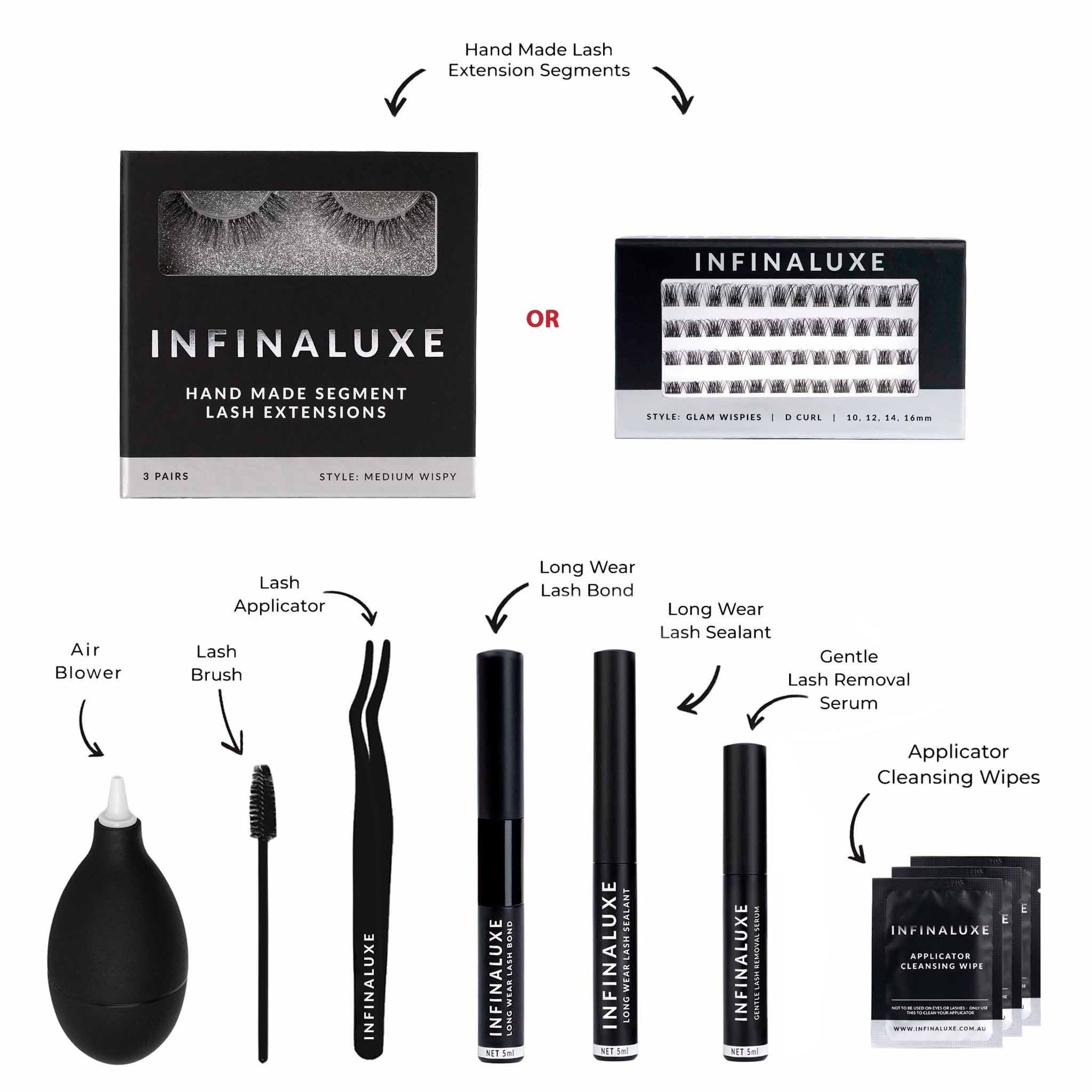 DIY Lash Extensions: Infinaluxe All-In-One Lash Application Kit (3 ...