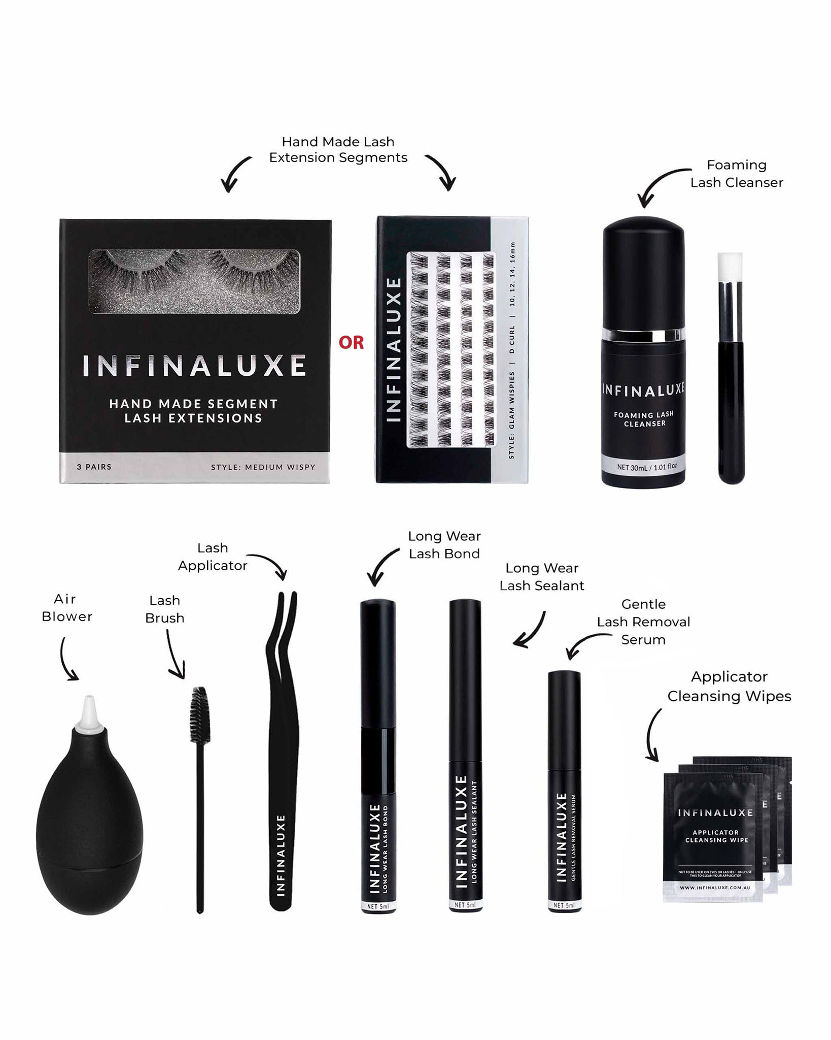 DIY Lash Extensions: Infinaluxe All-In-One Lash Application Kit (3 ...